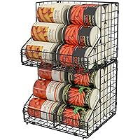 Amazon.com: Stackable Can Organizer for Pantry with 2 Adjustable ...