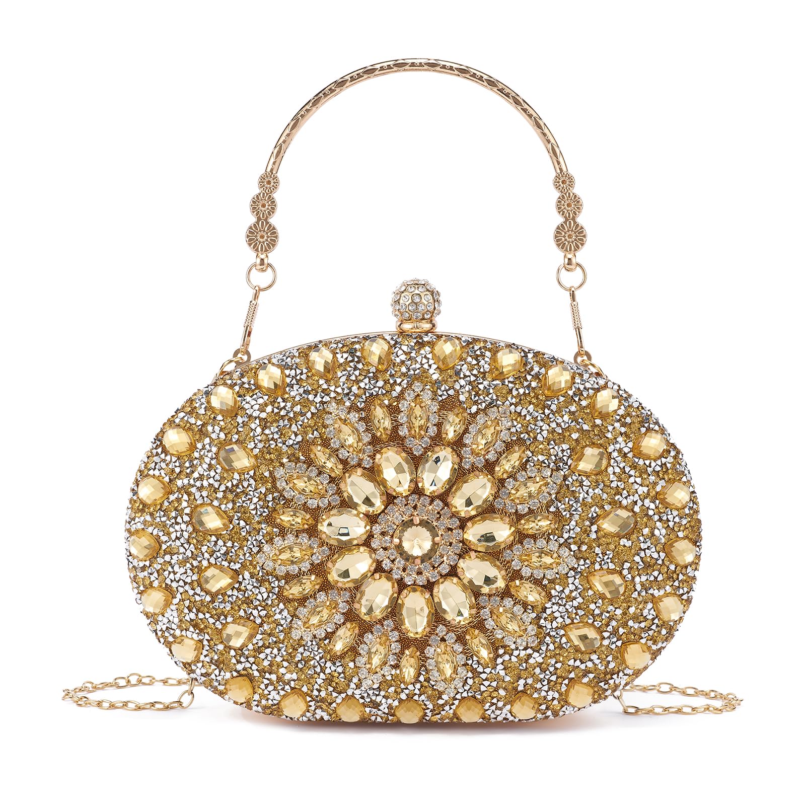 YAPAIOU Rhinestone Clutch Purses For Women Evening Sparkly Clutch ...