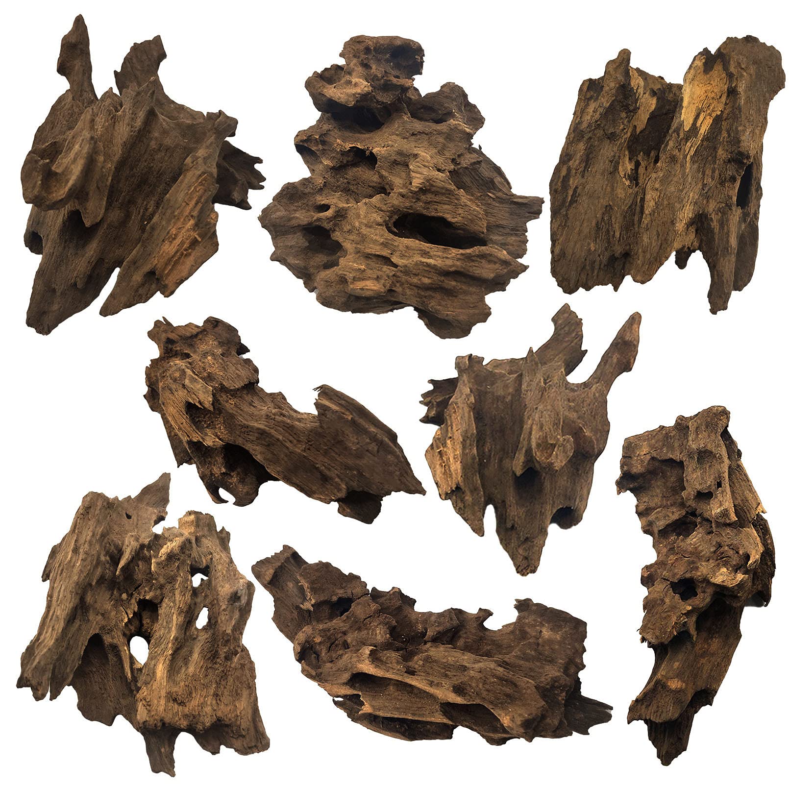 Hamiledyi Natural Driftwood for Aquarium Decor Sinkable Reptile Wood ...