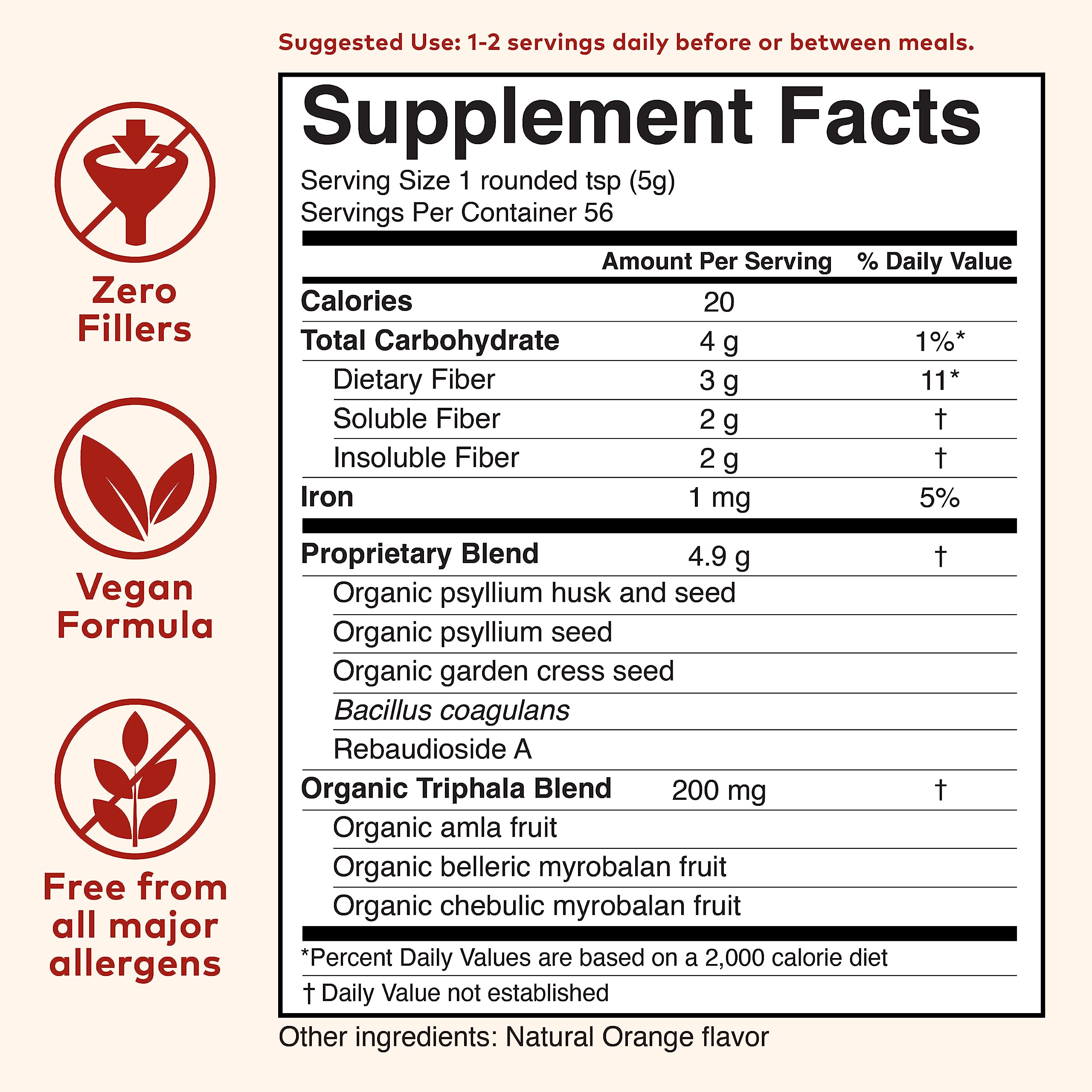 Mua Organic India Psyllium Husk Pre & Probiotic Fiber, Orange Flavor ...