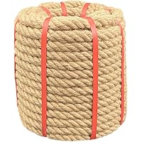 Amazon.com: Twisted Hemp Rope (3/4 in X 100 Ft) Natural Jute Ropes ...