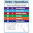 Amazon.com: PEMDAS Poster - Math Poster for Middle School - Laminated ...