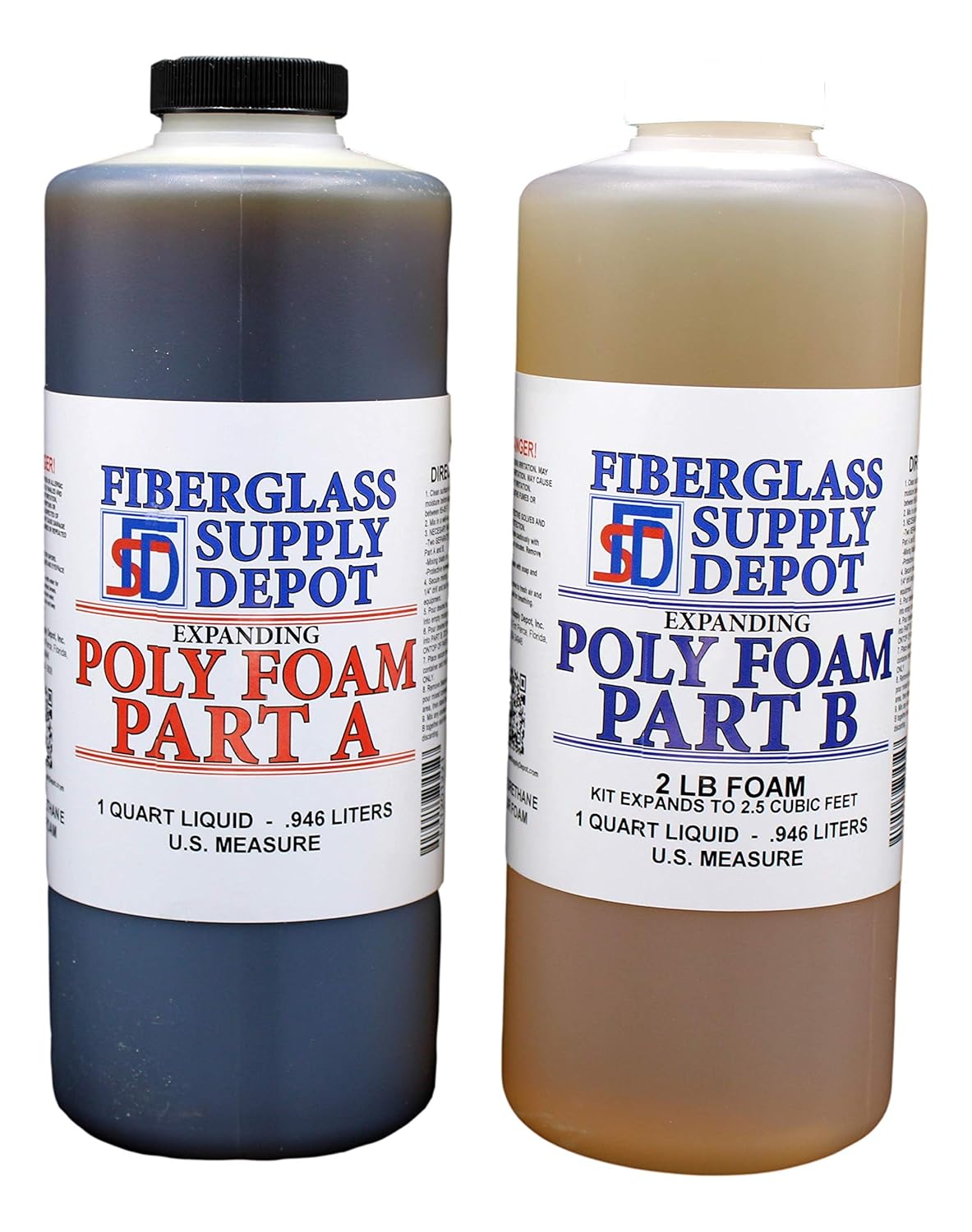 2 Lb Density Expanding Pour Foam, 2 Part Polyurethane Closed Cell ...