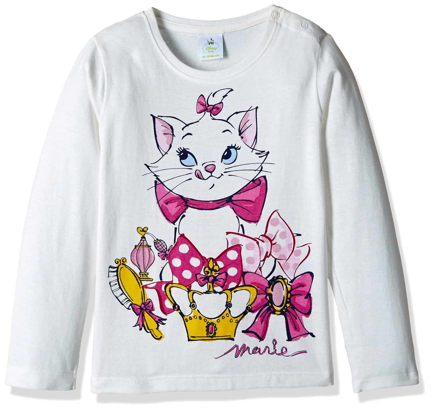 Buy Disney Marie Girls' T-Shirt (51SP7713_White_9-12 Months) at Amazon.in