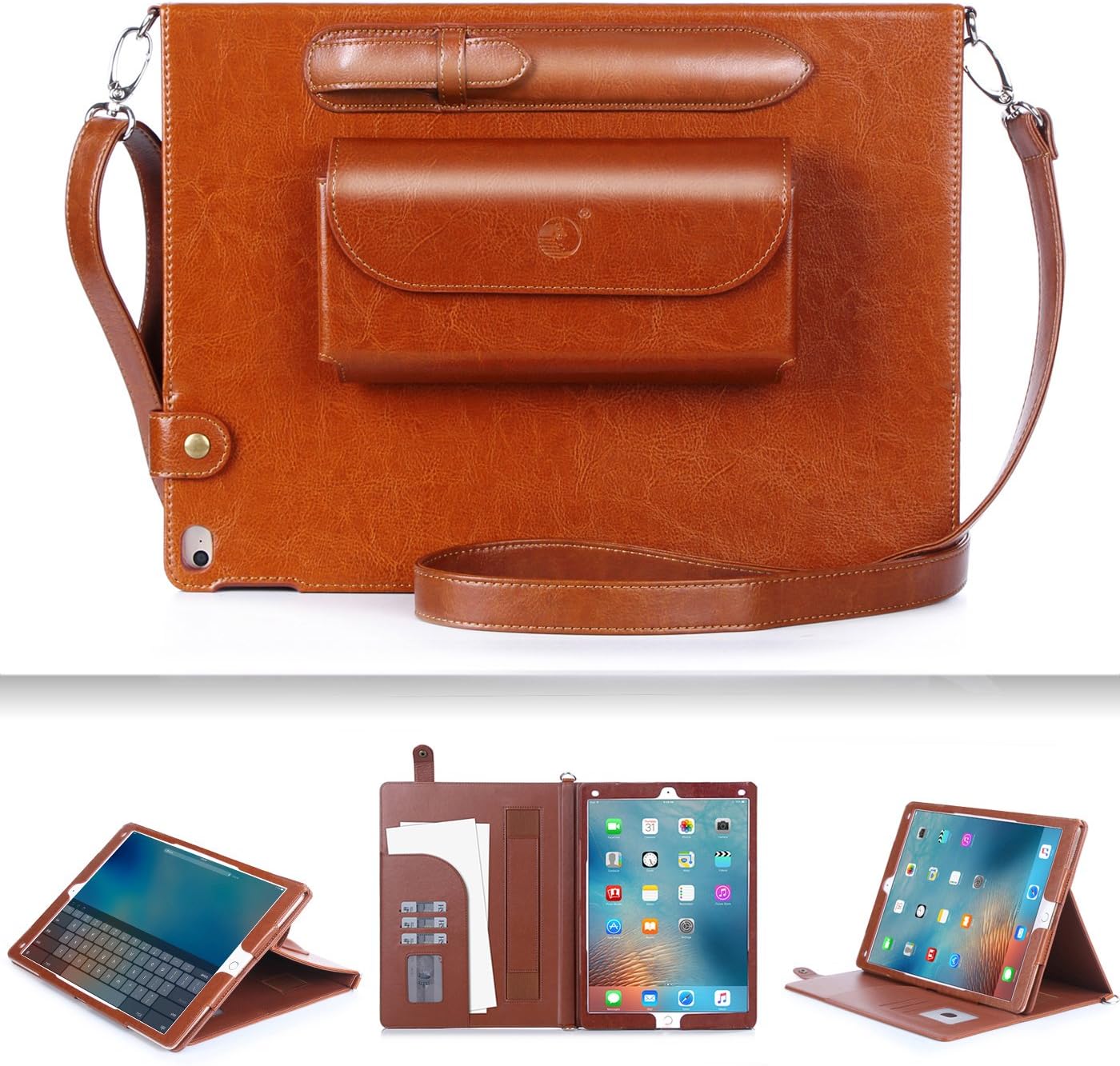 Fyy iPad Pro Case, iPad Pro 12.9 Case, Luxurious Genuine Leather Case ...