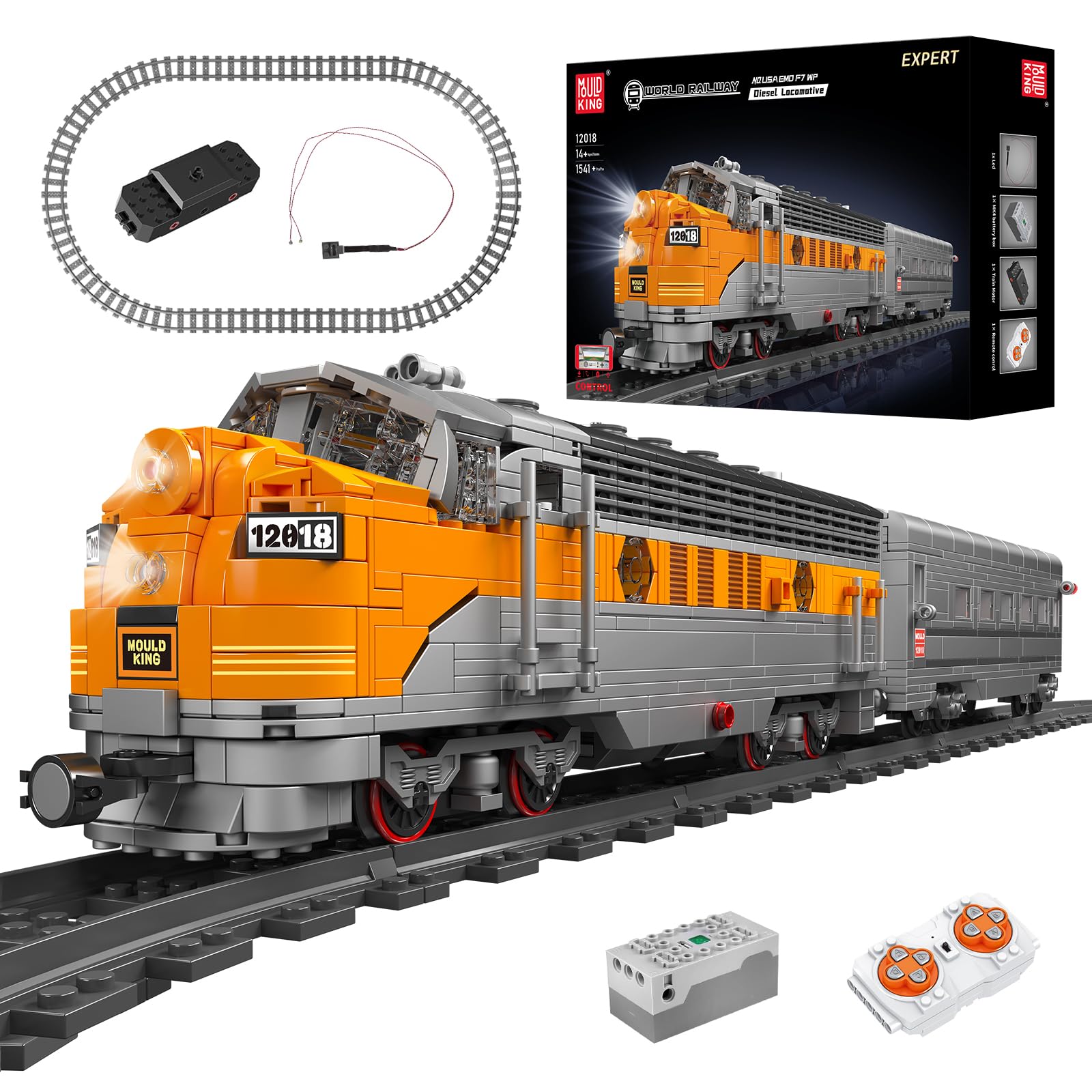Mua Mould King 12018 Technik USA EMD F7 WP Electric Steam Locomotive ...