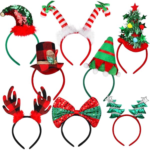 Christmas Tree Band 12 Piece Christmas Headbands Set - Christmas Tree ...