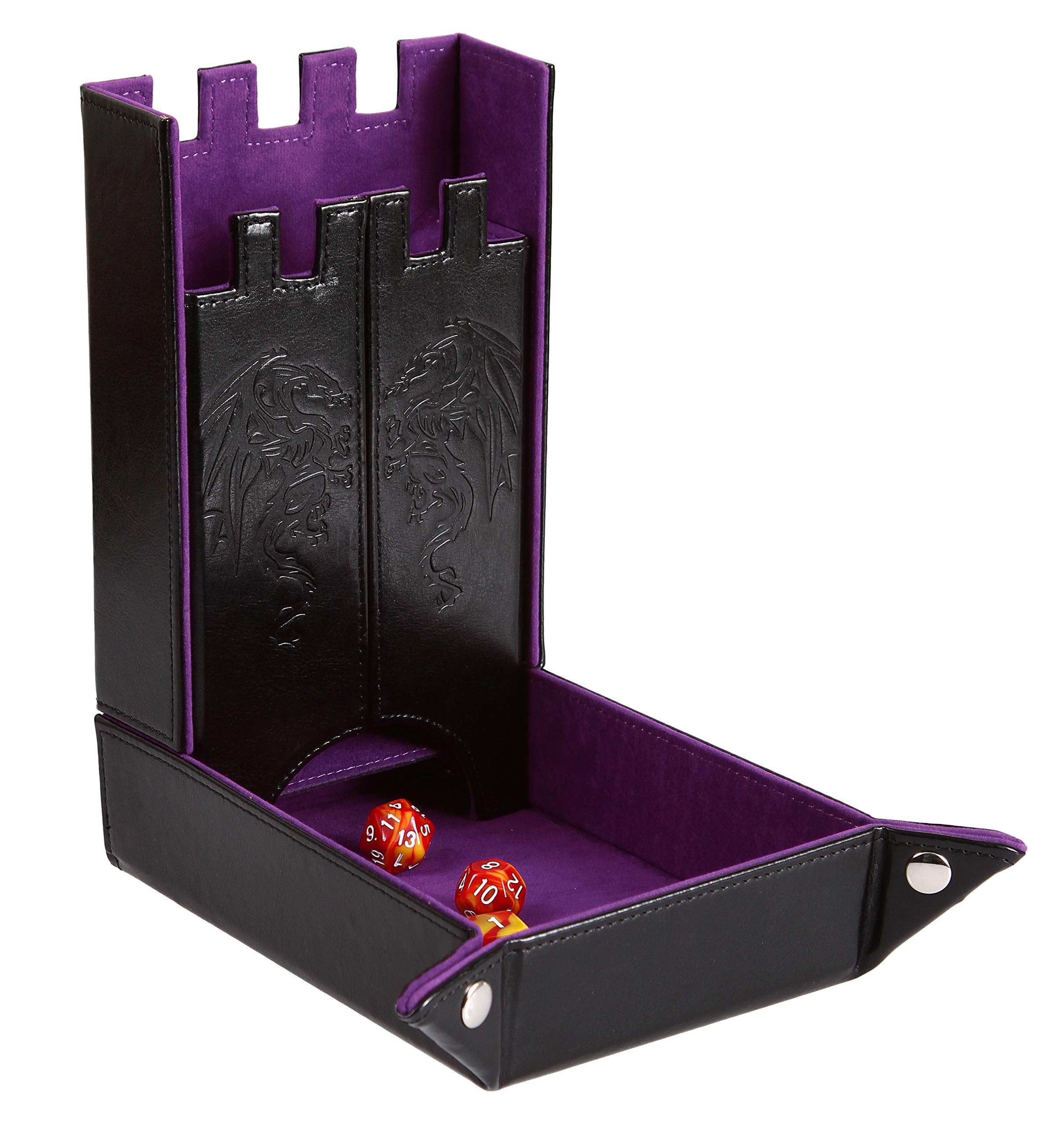 Forged Dice Co. Draco Castle Foldable Dice Tray and Dice Tower ...