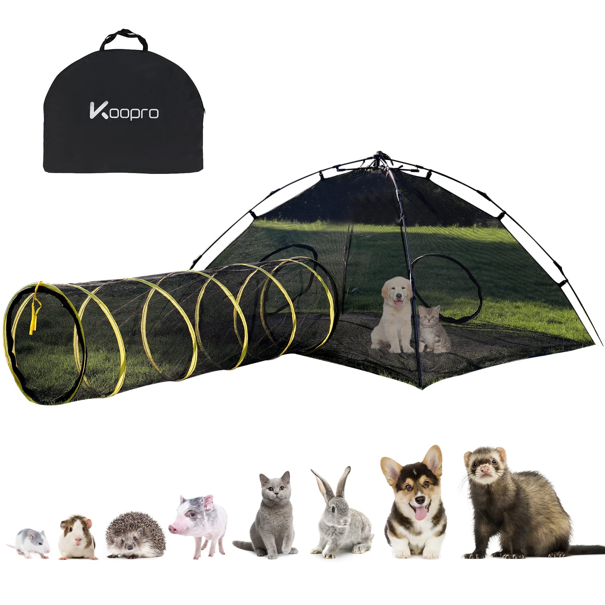 KOOPRO Outdoor Cat Enclosures Catio Cat Tunnel Cat Tent Cat House for ...