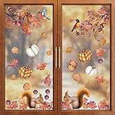 Amazon.com: JarThenaAMCS 9 Sheet Fall Thanksgiving Window Clings Maple ...