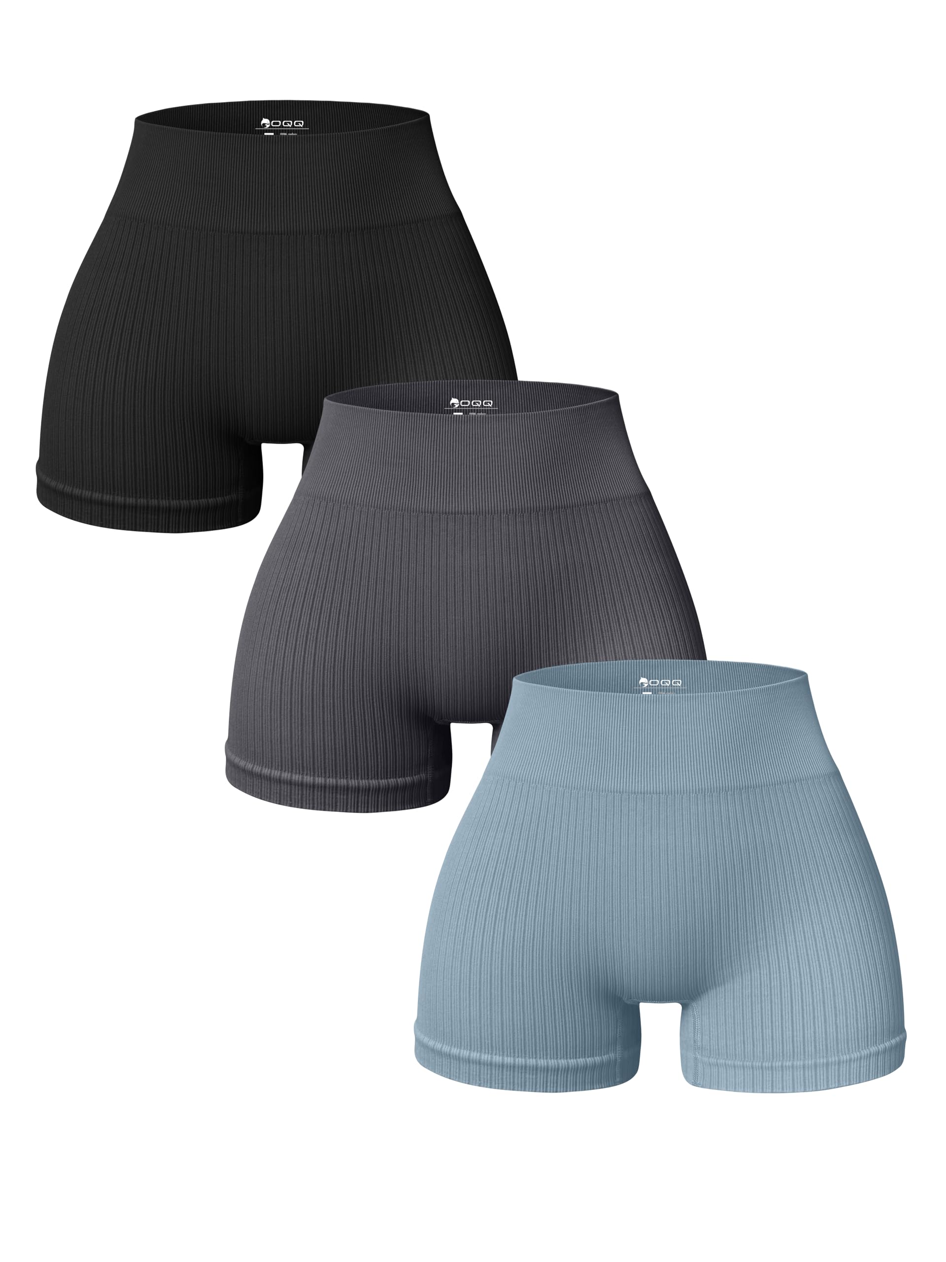 OQQ 3 Piece Workout Shorts For Women Sexy High Waist Workout Exercise ...