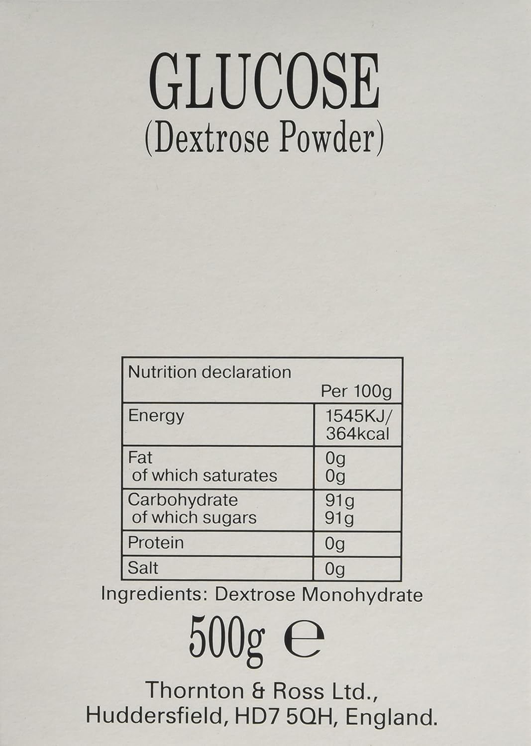 Foodgrade 500g Dextrose Glucose Powder (Random Color) – BigaMart