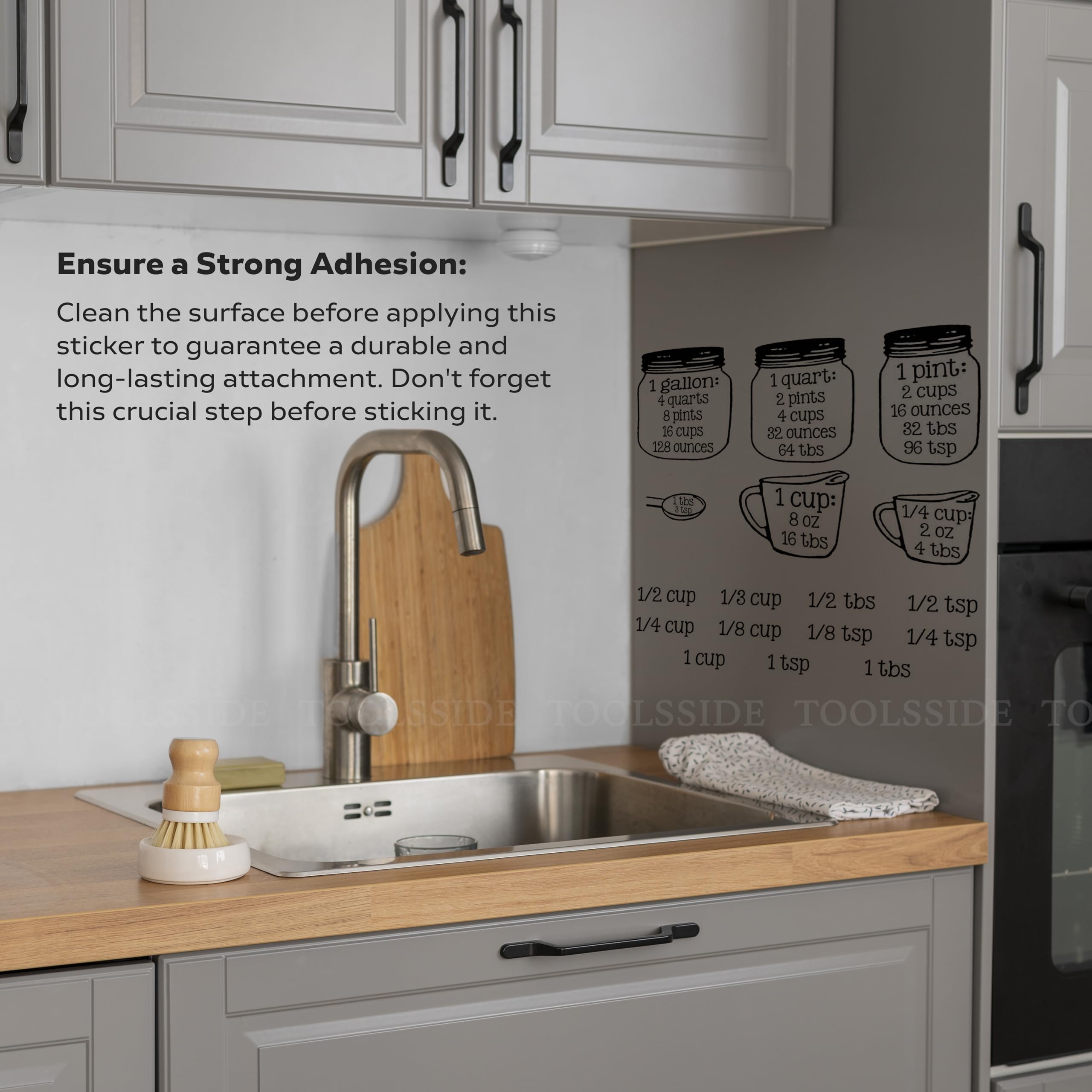 Mua Kitchen Measurement Conversion Chart - Vinyl Kitchen Labels ...