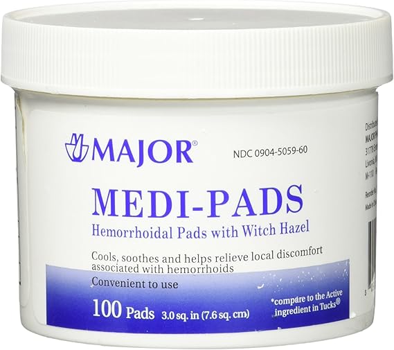 Amazon.com: Major Medi-Pads 100 Ct. Jar (Compare to Tucks): Health ...