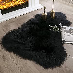 Amazon.com: Ashler faux fur rug, Fluffy Shaggy Area Rug Ultra Soft 2 x ...