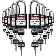 TRADESAFE Lockout Tagout Lock Sets, 10 Black Keyed Alike Safety ...