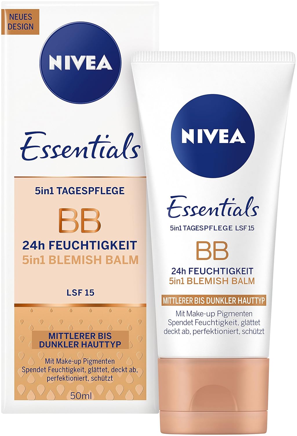 Amazon.com : Nivea BB Cream Blemish Balm Medium to Dark 50 ml : Beauty