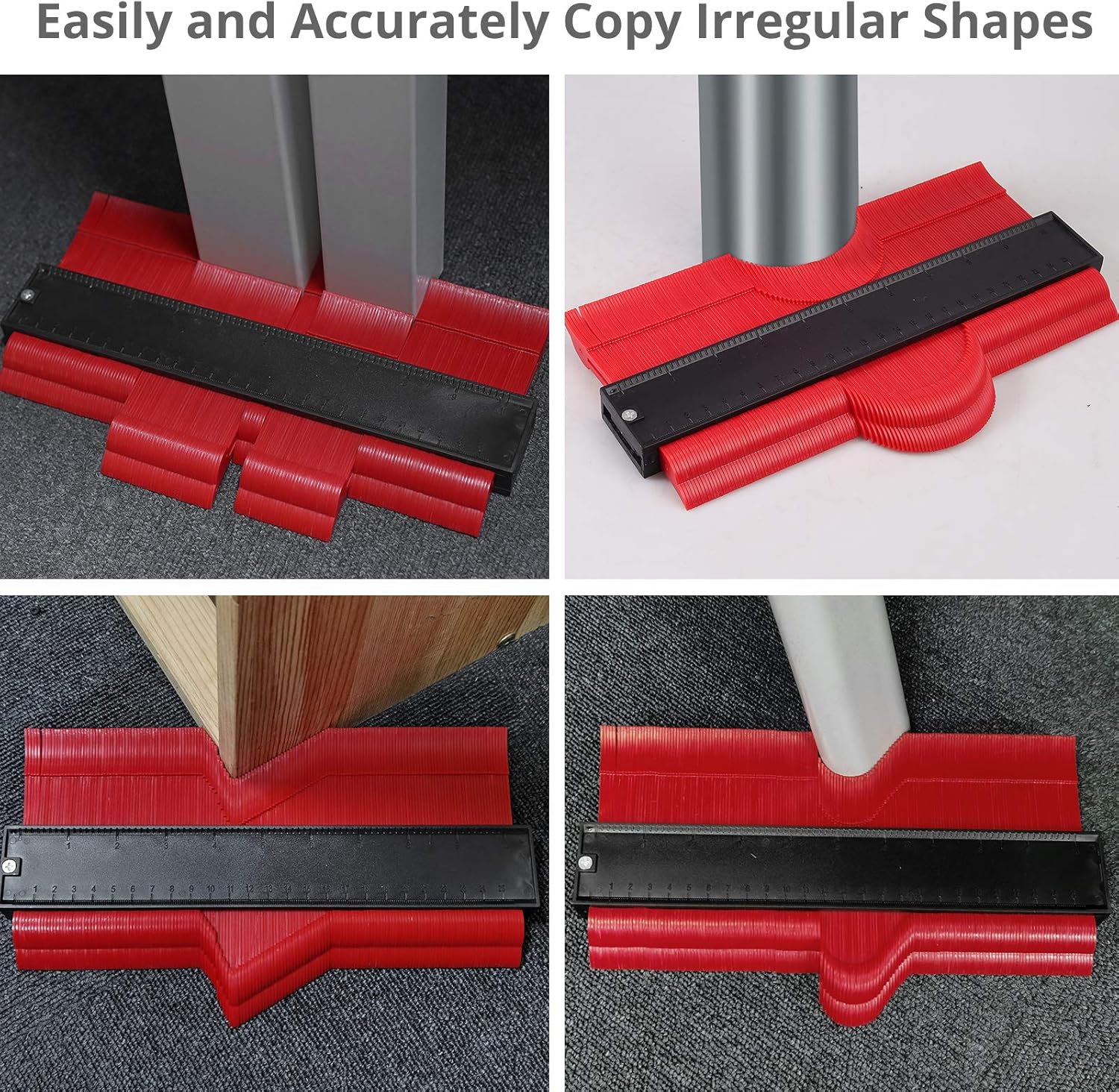 Kamtop 10 Inch Contour Gauge 250mm Contour Gauge with Metal Combination ...