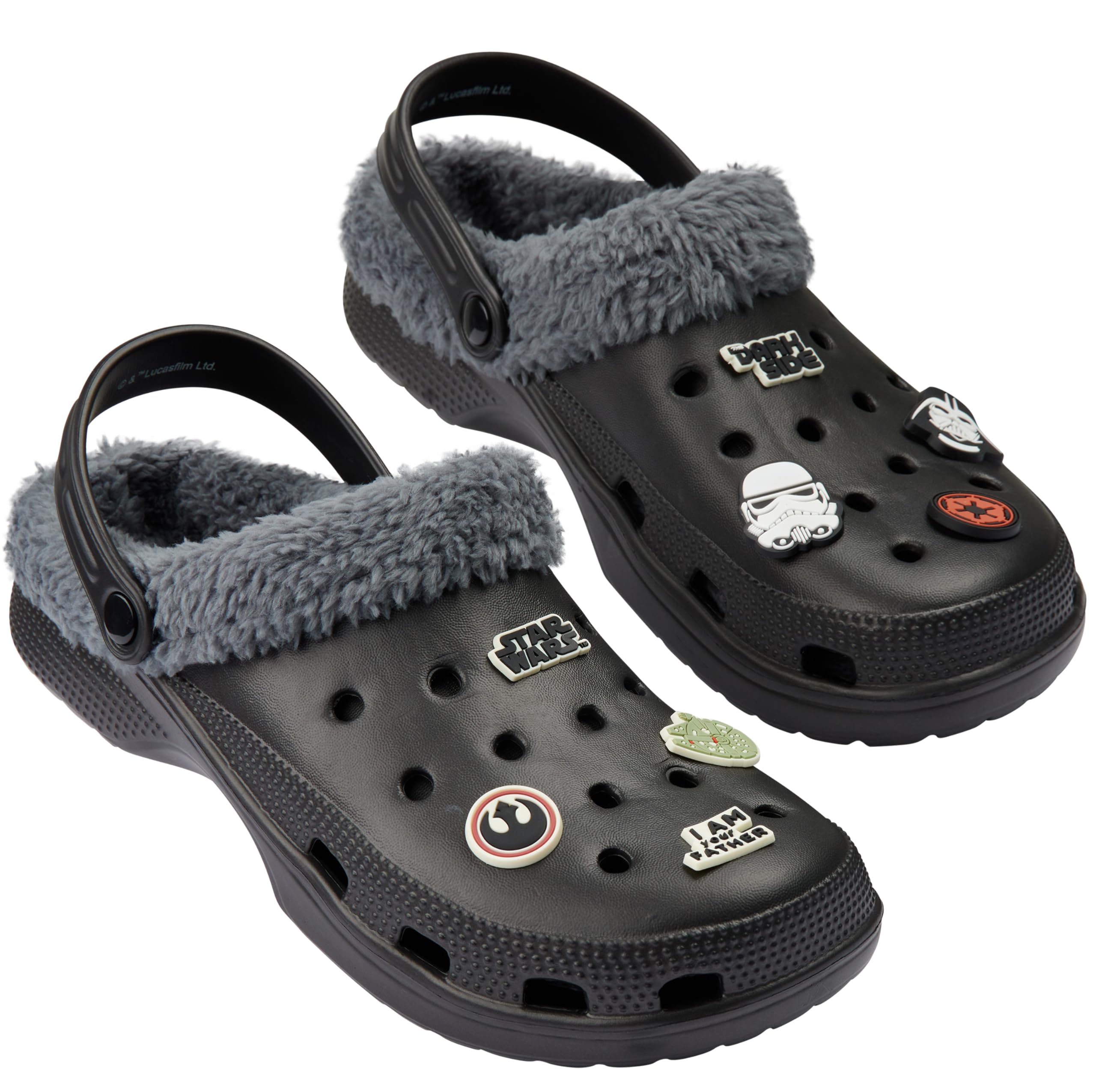 Disney Star Wars Mens Winter Clogs, Garden Clogs with Removable Pins ...