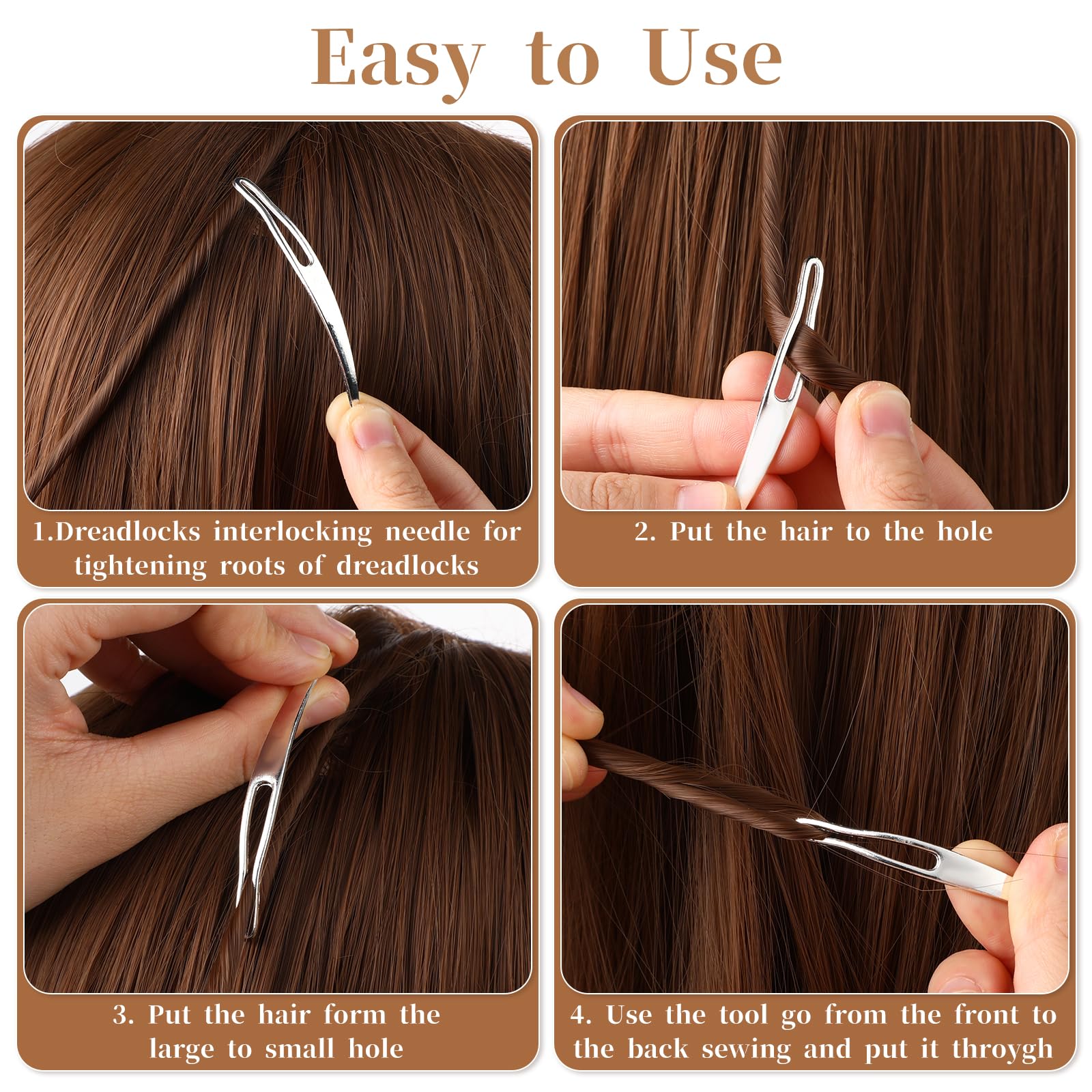 Mua ZEYIYER 4PCS Interlocking Tool for Locs, Sisterlock Retighten Tool ...