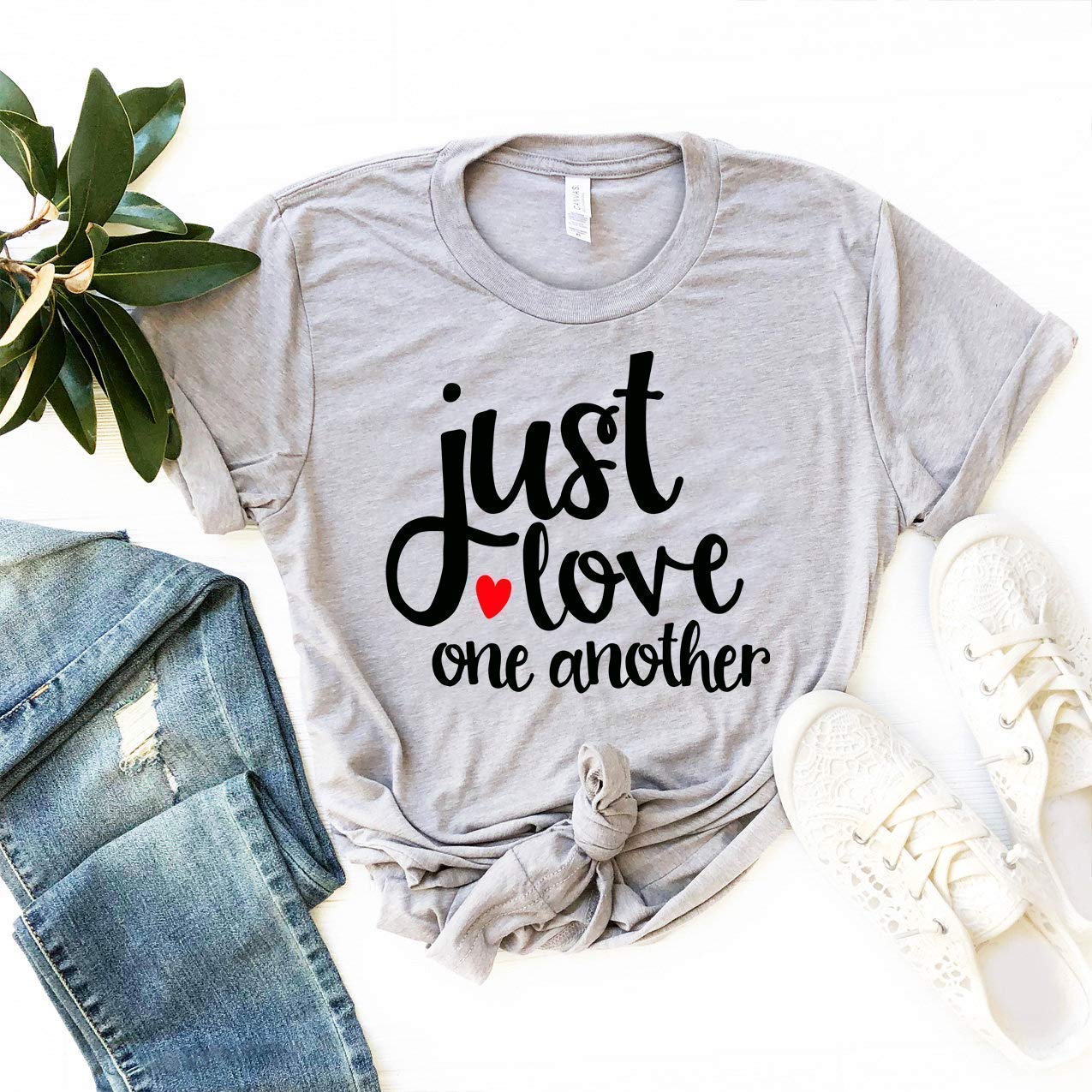 Amazon.com: Just Love One Another T-Shirt, Just Love Everyone I'll Sort ...