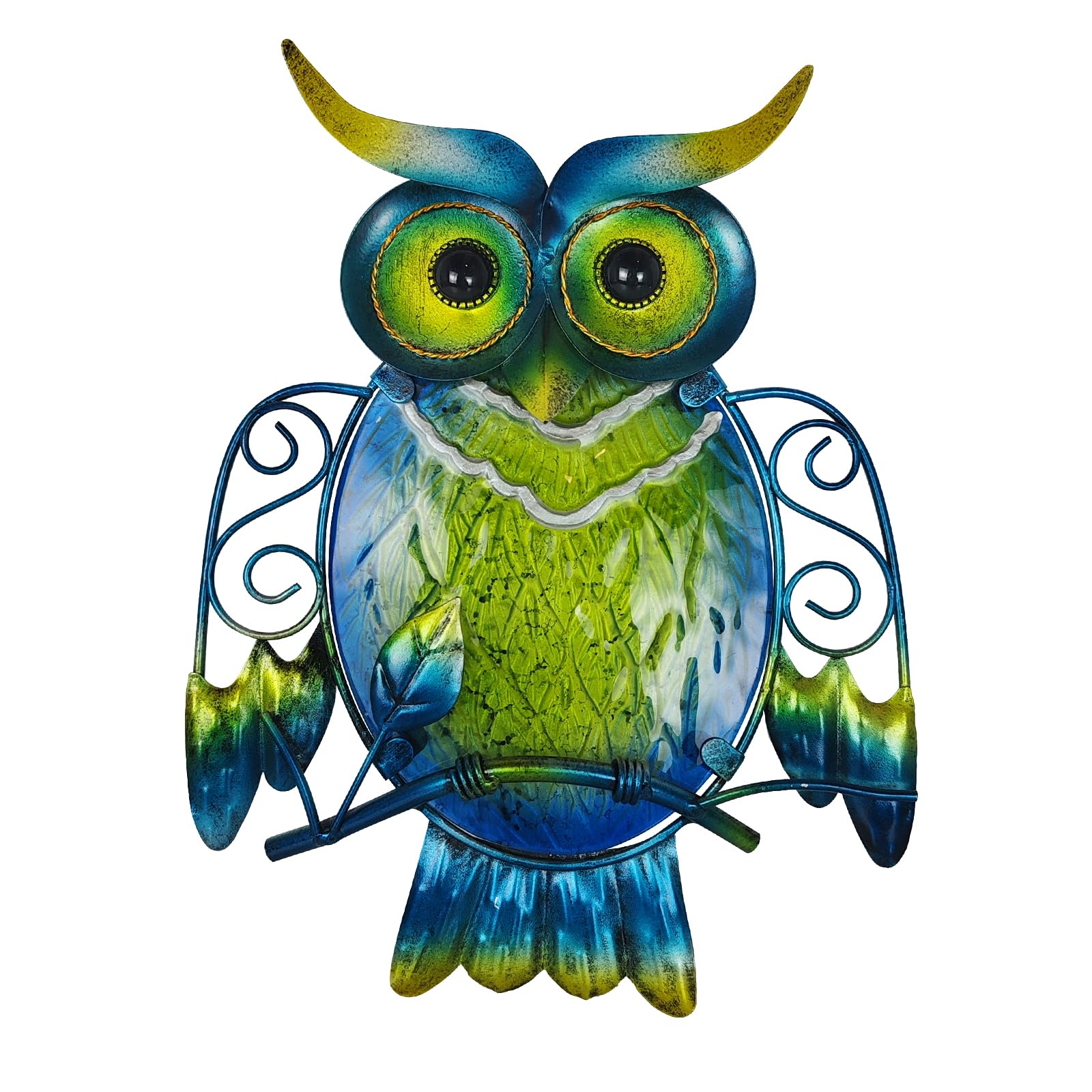 LIFFY Cute Metal Owl Wall Decor - Unique Outdoor Wall Art Decoration ...