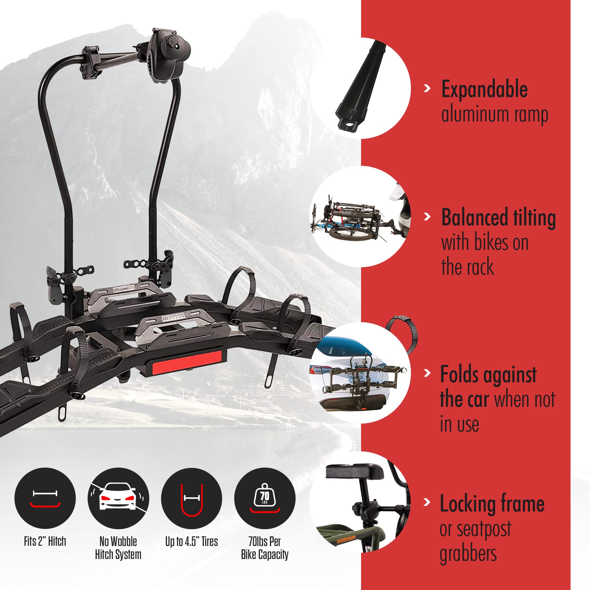 Mua Destination E Hitch Bike Rack with Ramp for 2 Bikes up to 70 lbs ...