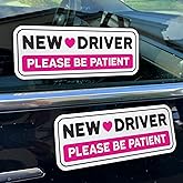 Amazon.com: Stickios Non-Magnetic Pink Student Driver Stickers ...