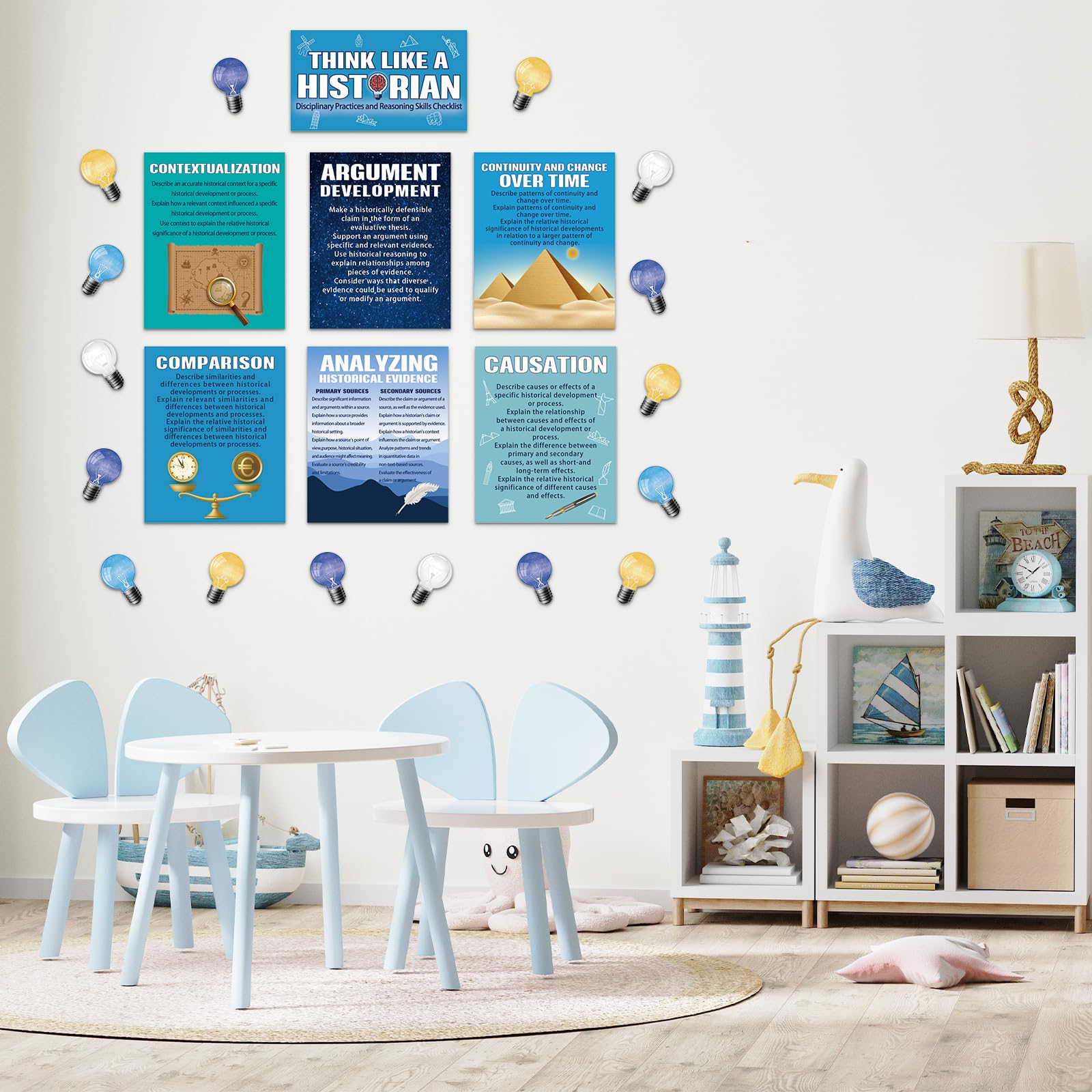 Mua Outus 47 Pieces Thinking Poster Social Studies Bulletin Board ...