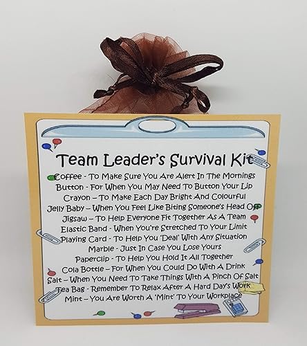 Team Leader Survival Kit - Fun Novelty Gift & Card Alternative/Birthday ...