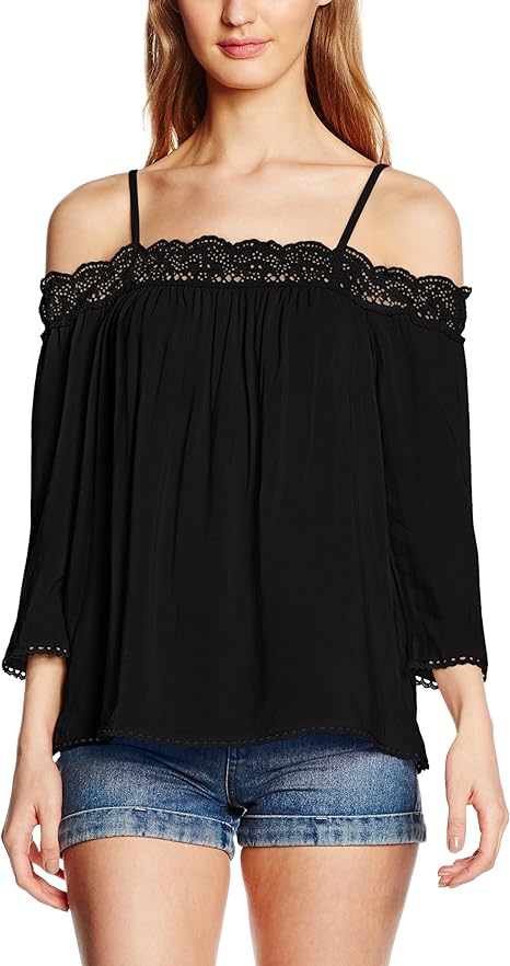 New Look Women's 3757700 Tops, Black, 18: Amazon.co.uk: Clothing