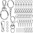 Amazon.com: LEOBRO 145PCS Key Rings and Keychain Clips, Keychain Making ...