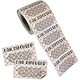 Amazon.com : Car Oil Hanging Diffuser Care & Instructions Labels | 250 ...