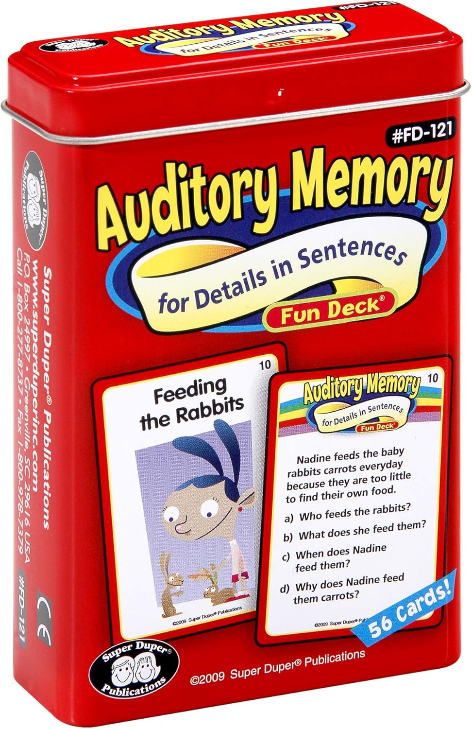 Auditory Memory for Details in Sentences Fun Deck Flash Cards - Super ...