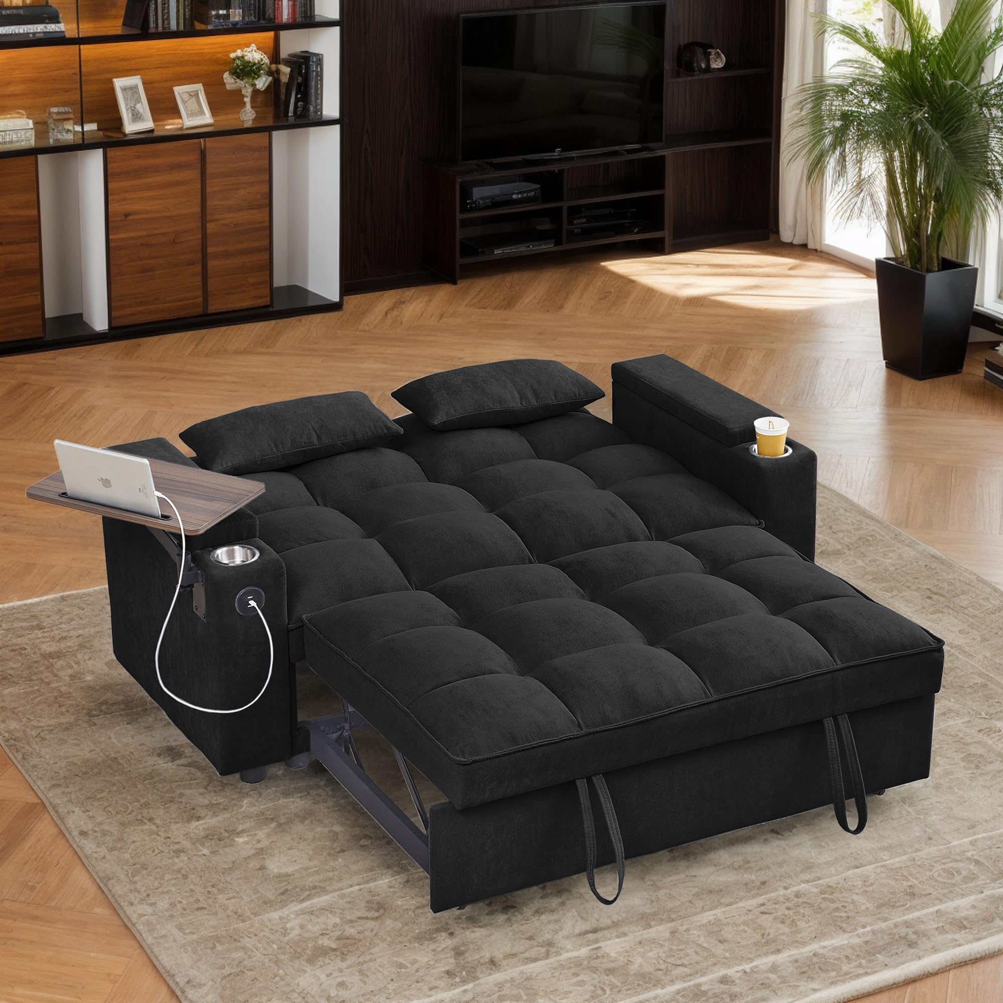 OTHER BOX NEEDED. Eafurn 64.96" Oversized Convertible Sleeper Sofa ...