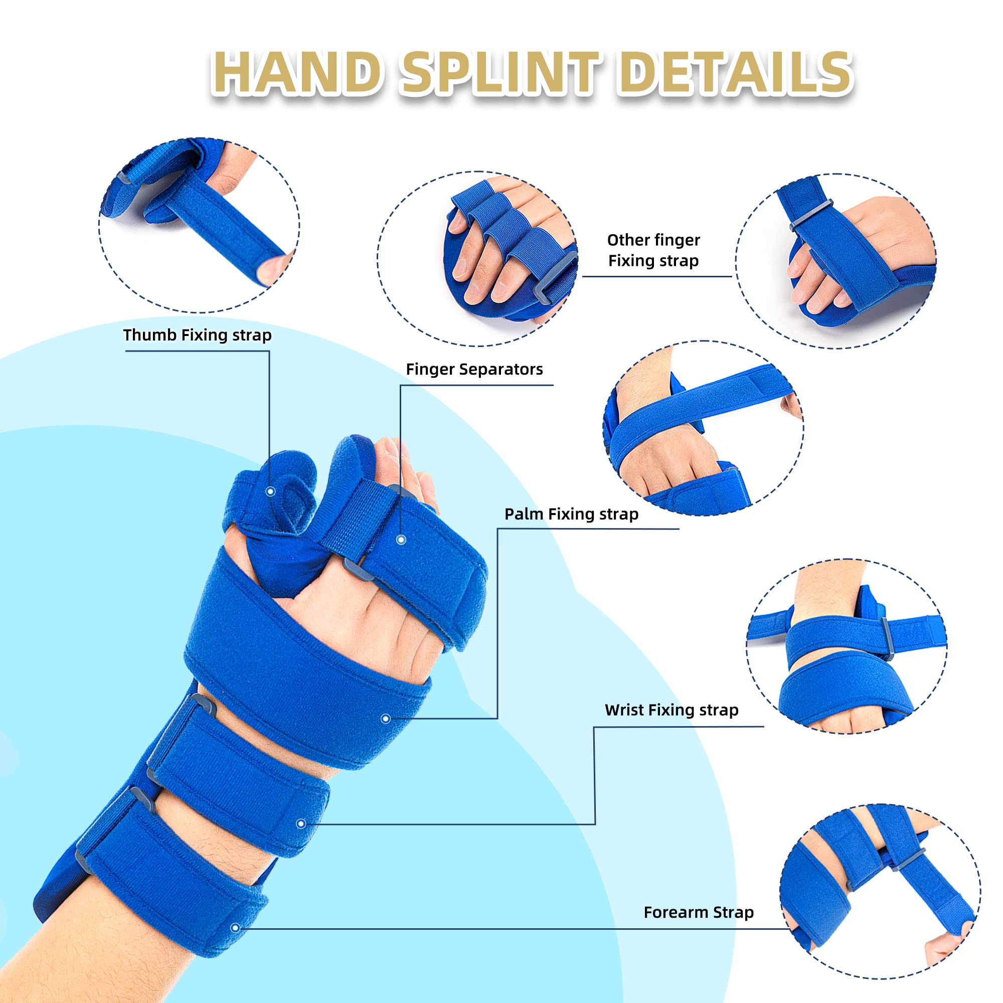 Mua Resting Hand Splint, Stroke Hand Therapy Equipment, Hand Brace with ...