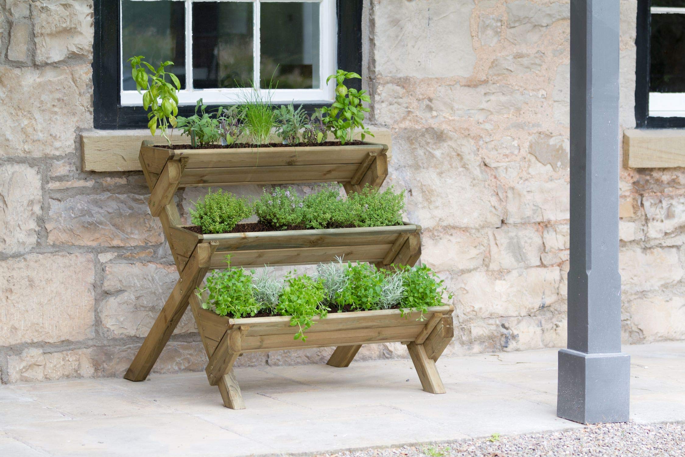 Parcel in the Attic Stepped Planter Stand for Herbs, Flowers, Plants ...