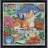 Amazon.com: Design Works Crafts Kittens Counted Cross Stitch Ornament ...