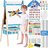 Amazon.com: Blue Squid Art Easel for Kids - Dual-Sided Adjustable Wooden Painting Easels, Ideal ...