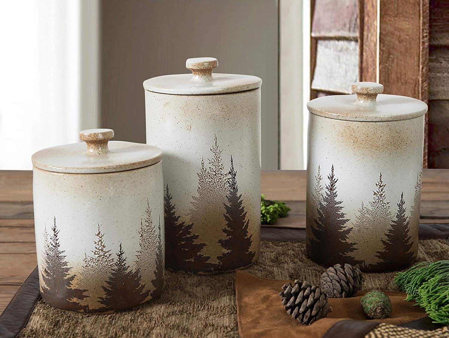 Mua Paseo Road Clearwater Pines Rustic Cabin Canister Sets for Kitchen ...