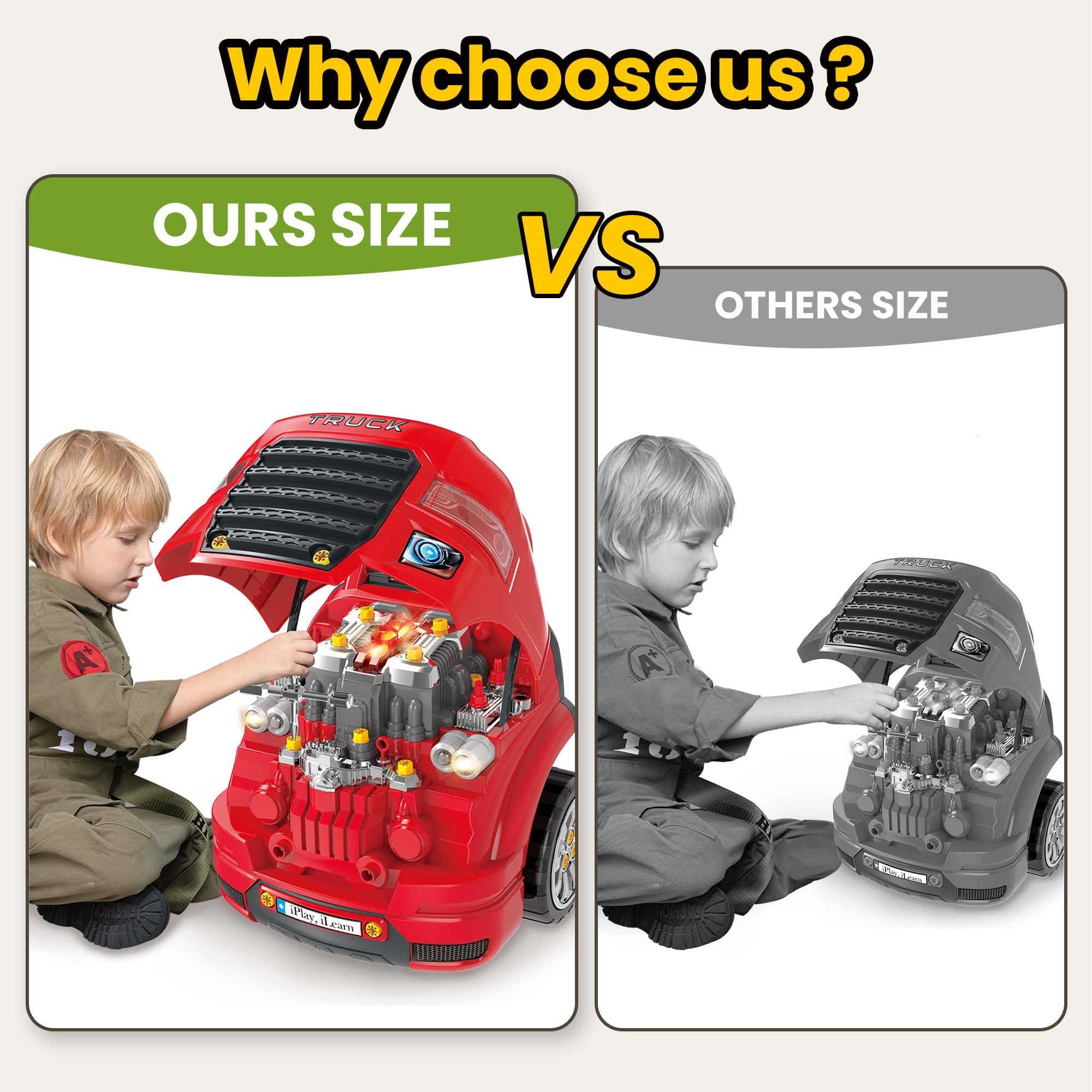 Mua iPlay, iLearn Large Truck Engine Toy, Kids Mechanic Repair Set for ...
