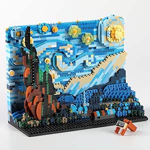 Amazon.com: MACTANO Starry Night Micro Mini Building Kit for Aldult ...