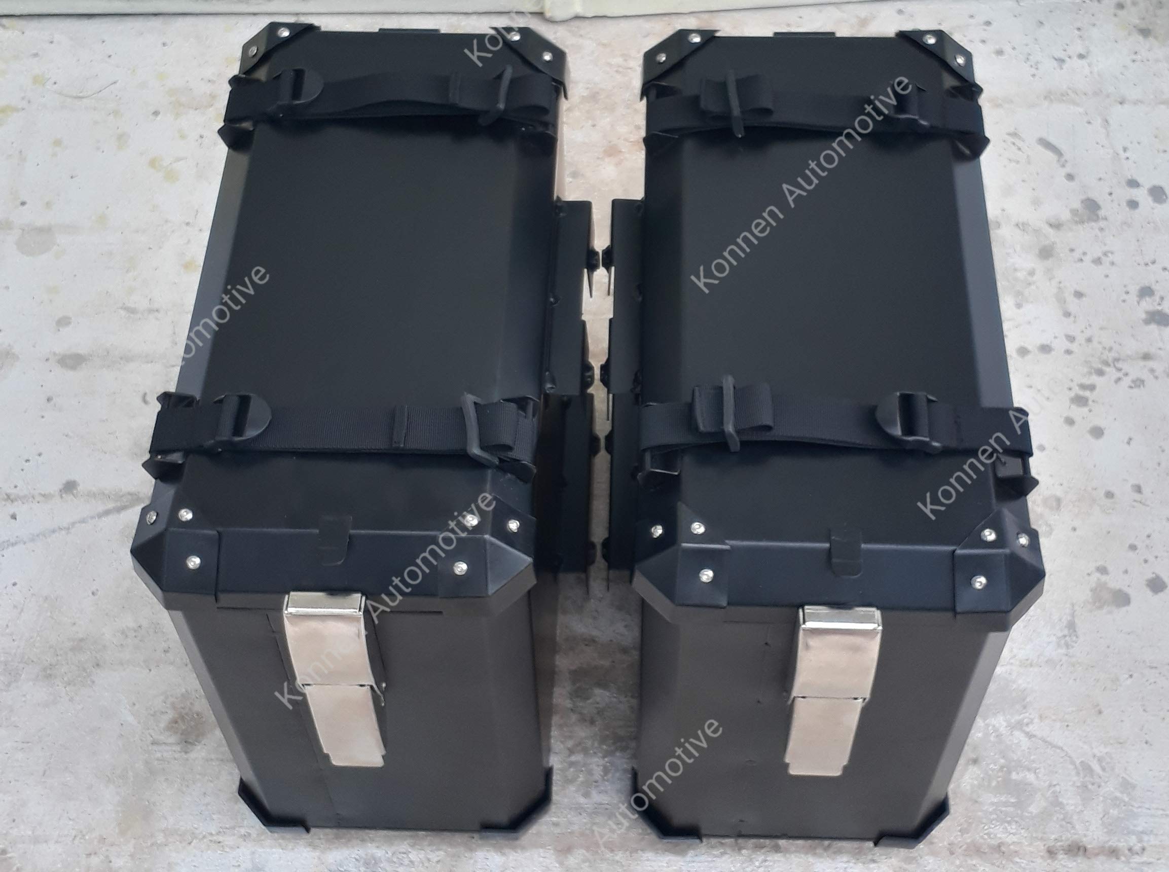 Buy Konnen Motorcycle Pannier Standard Side Case (Pair) for TVS Apache ...