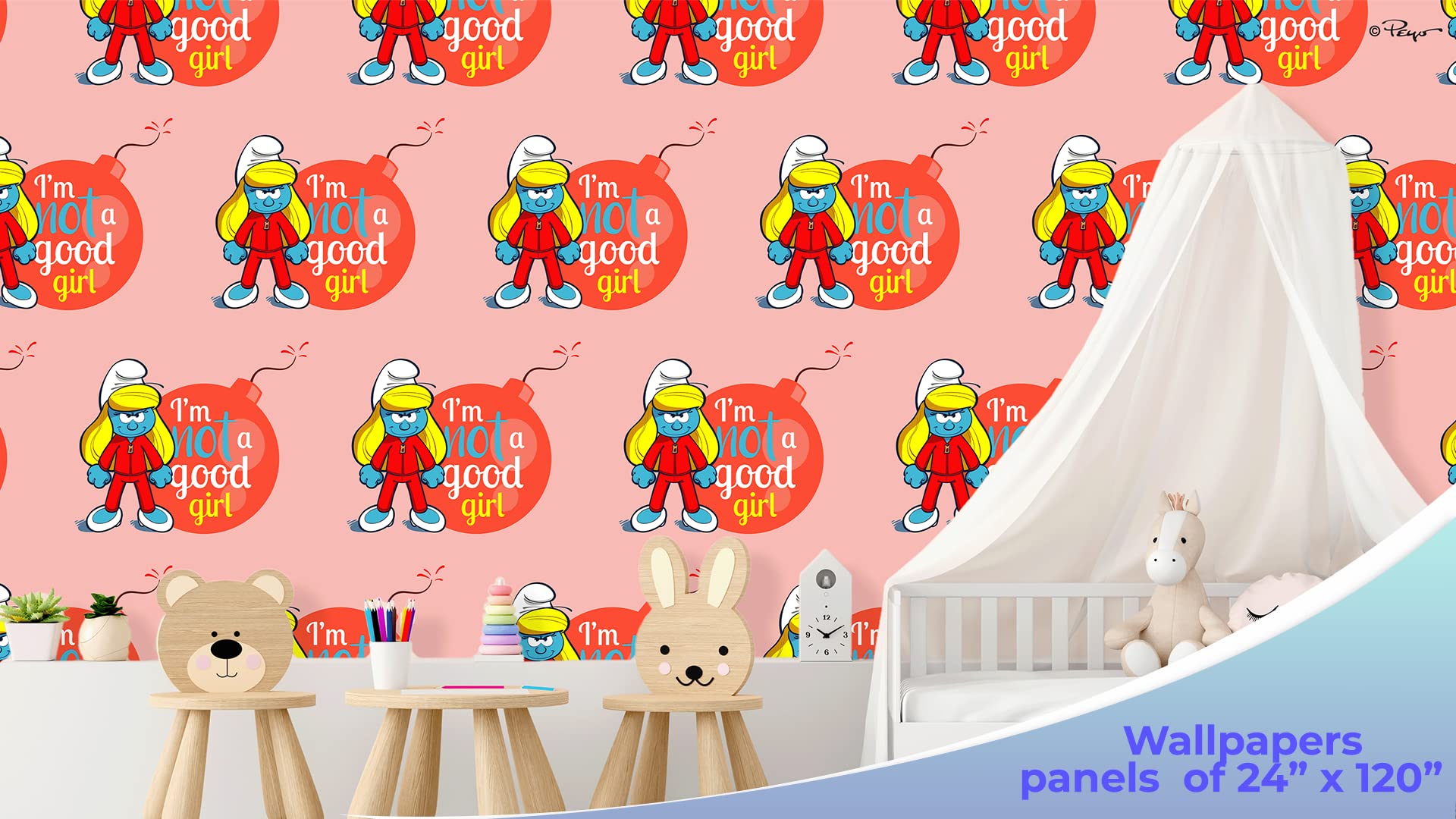 Mua EGD The Smurfs Peel and Stick Wallpaper X The Smurfs Series - Prime ...