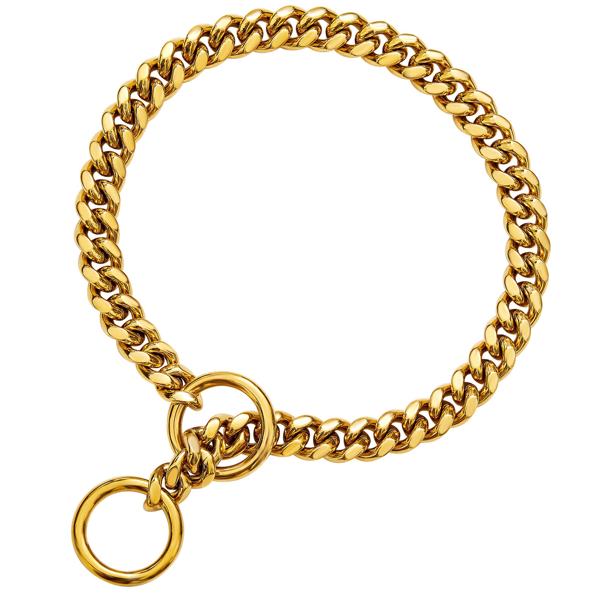 txprodogchains 18K Gold Chain Dog Collar 10MM Cuban Link Chain ...