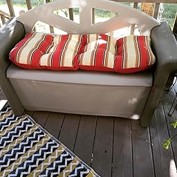 Amazon.com : Rubbermaid Outdoor Patio Storage Bench, 4 cu. ft., Olive ...