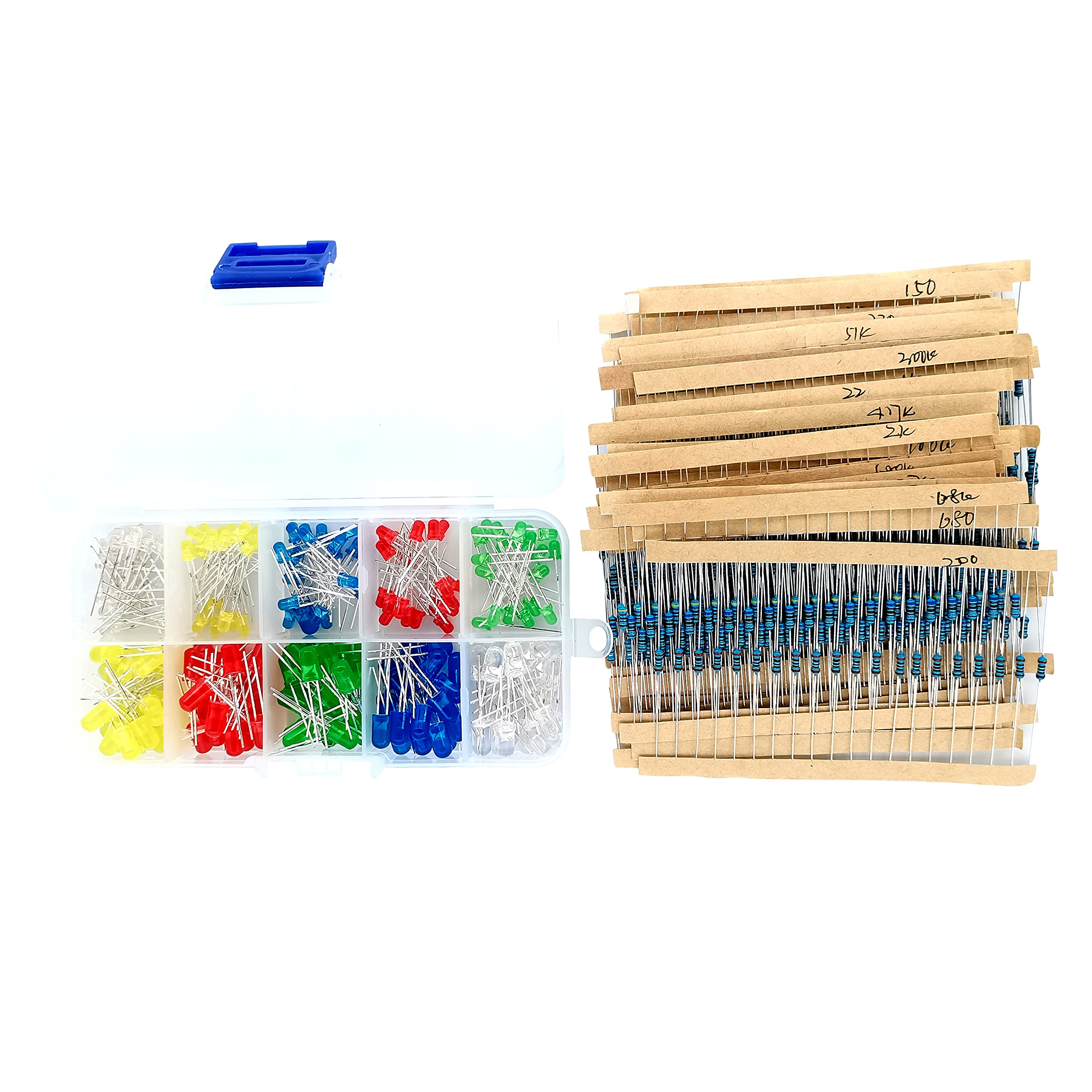 Mua Led Resistor Kit 600Pcs 30 Values Resistor Kit 10 Ohm-1M Ohm with 1 ...