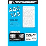Headline Sign 31742 Stick-On Vinyl Letters and Numbers, White, 1/4-Inch ...