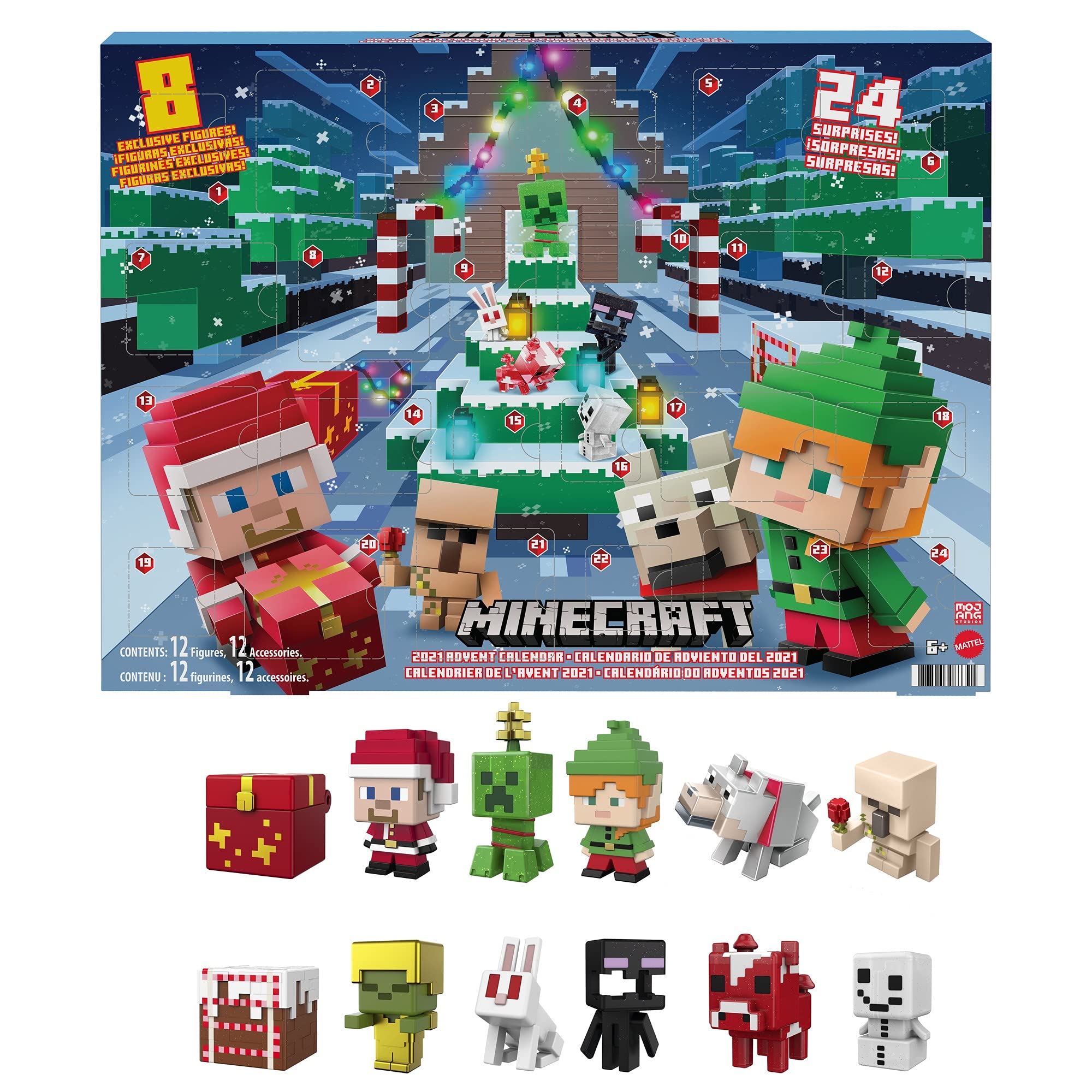 Mua Mattel Minecraft Mini Figures 2021 Advent Calendar, One A Day ...