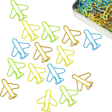 Amazon.com : 80 Pieces Airplane Paper Clips Cute Plane Paper Clips ...